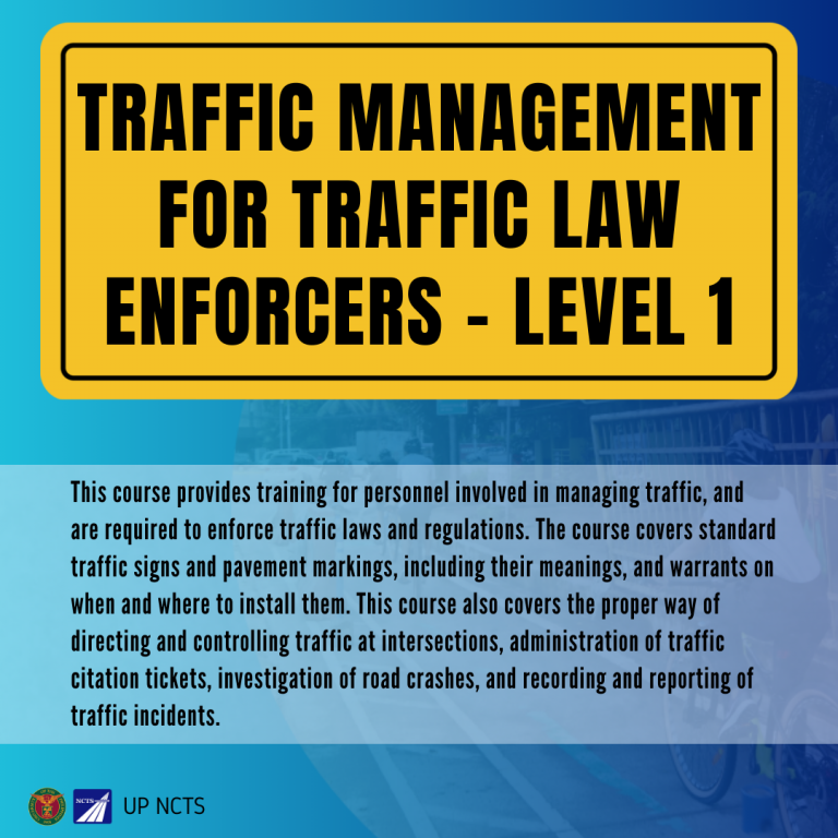 Traffic Management for Traffic Law Enforcers – Level 1 – National ...